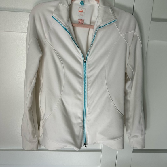 Puma | Jackets & Coats | Puma Womens Snow White Jacket With Aqua Zipper ...